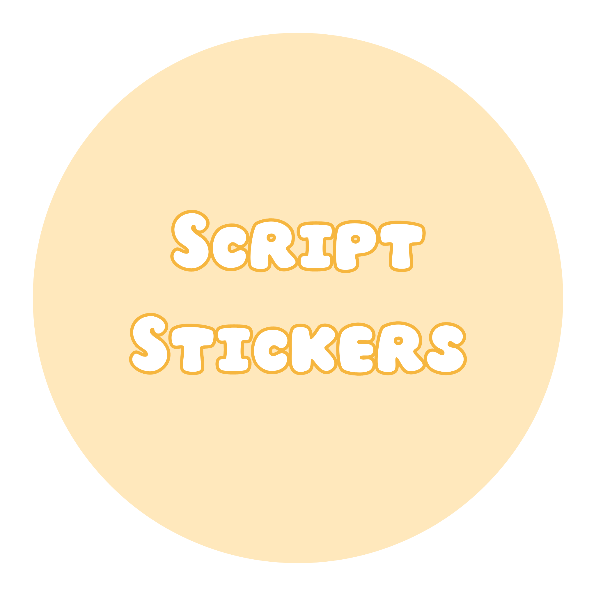 Script Stickers – Stickers Around