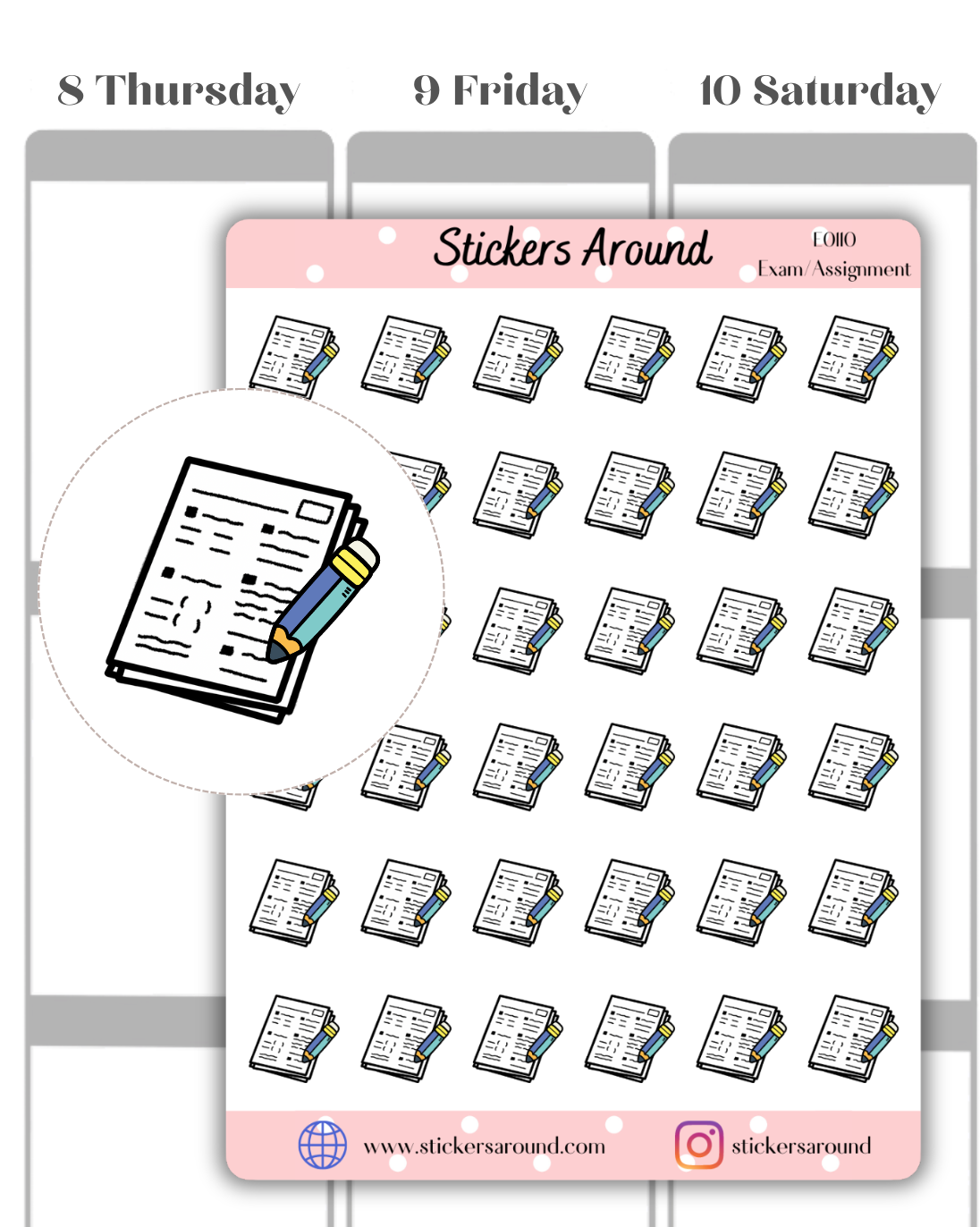 Exam Icon Planner Sticker – Stickers Around