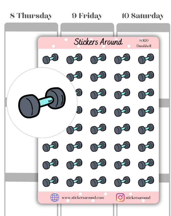 Dumbbell Icon Planner Sticker – Stickers Around