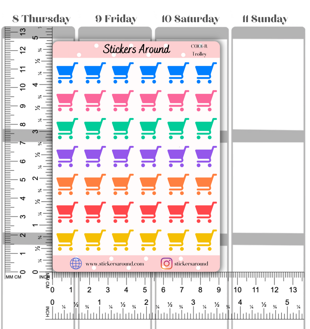 Trolley mini Icon stickers – Stickers Around
